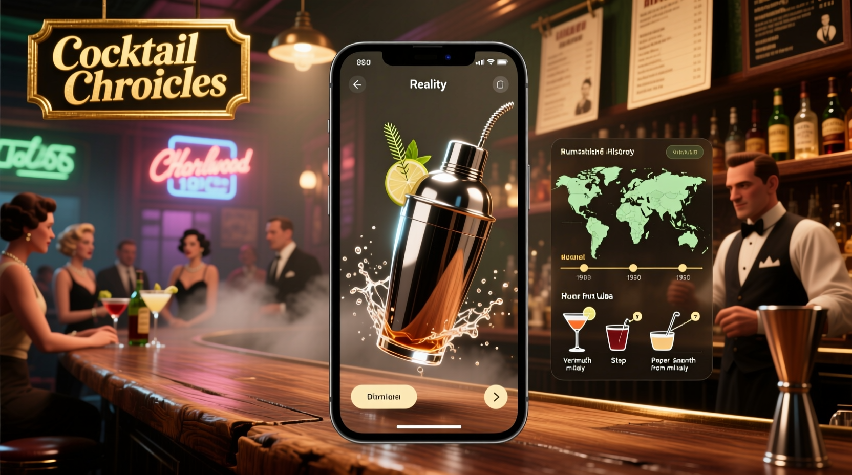 Augmented Reality App For Learning Cocktail History And Techniques