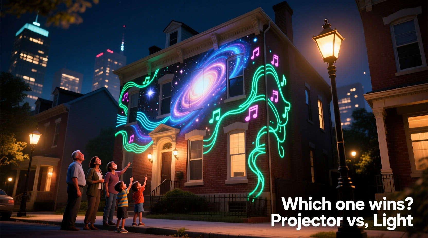 Projector Mapping On Houses Vs Physical Lights Which Wows The Block More