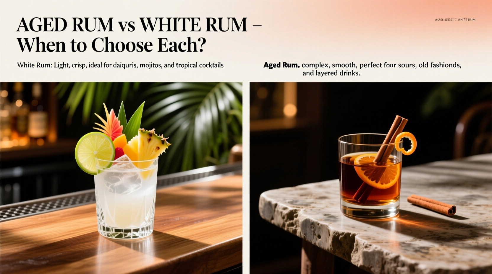 Aged Rum Vs White Rum—when Should You Choose Each For Cocktails