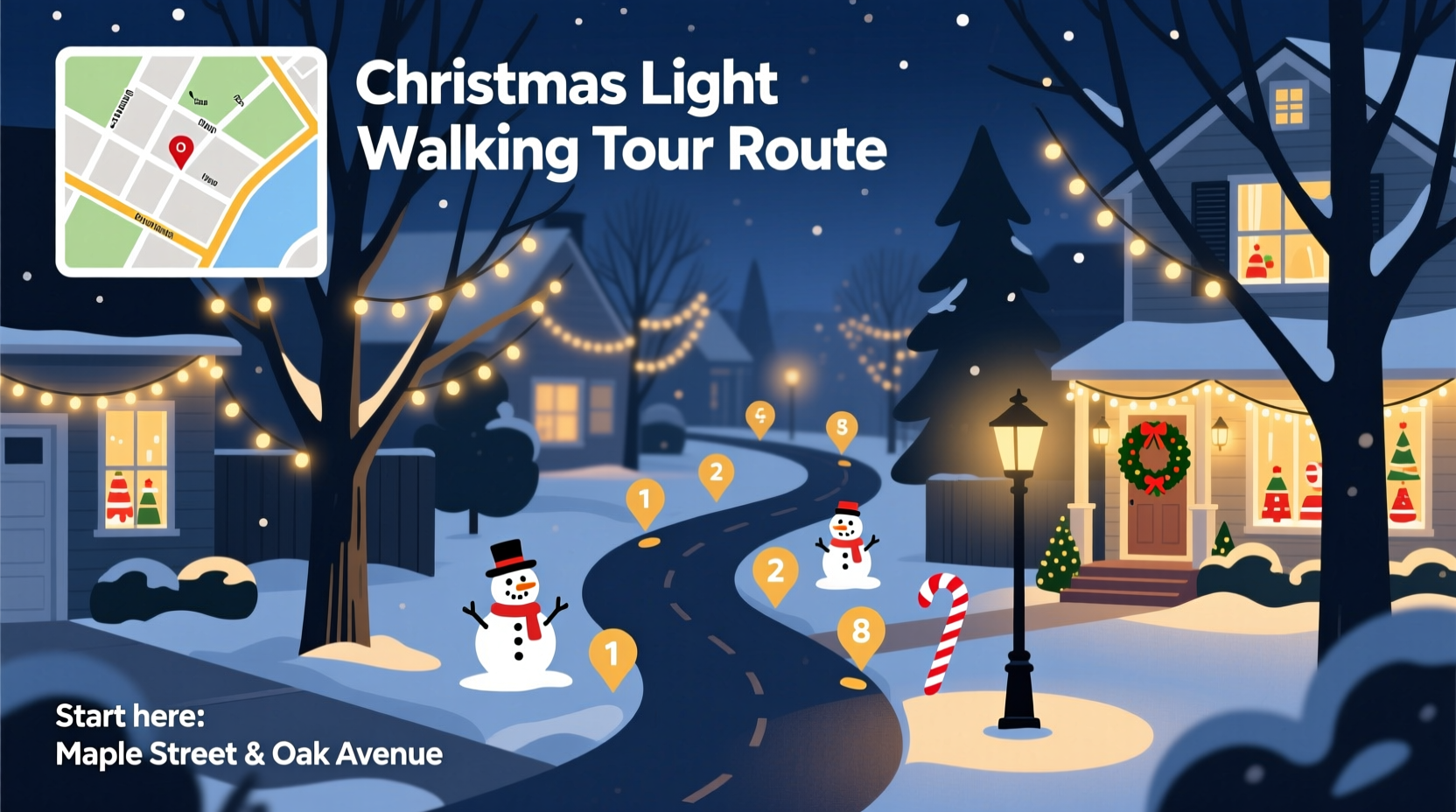 How To Plan A Christmas Light Route For Walking Tours In Your Neighborhood