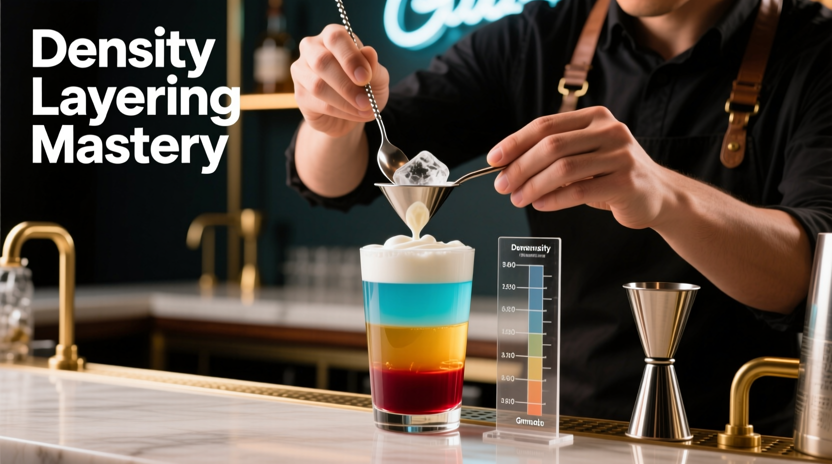 How To Layer Cocktails Perfectly Using Density Charts And Tools