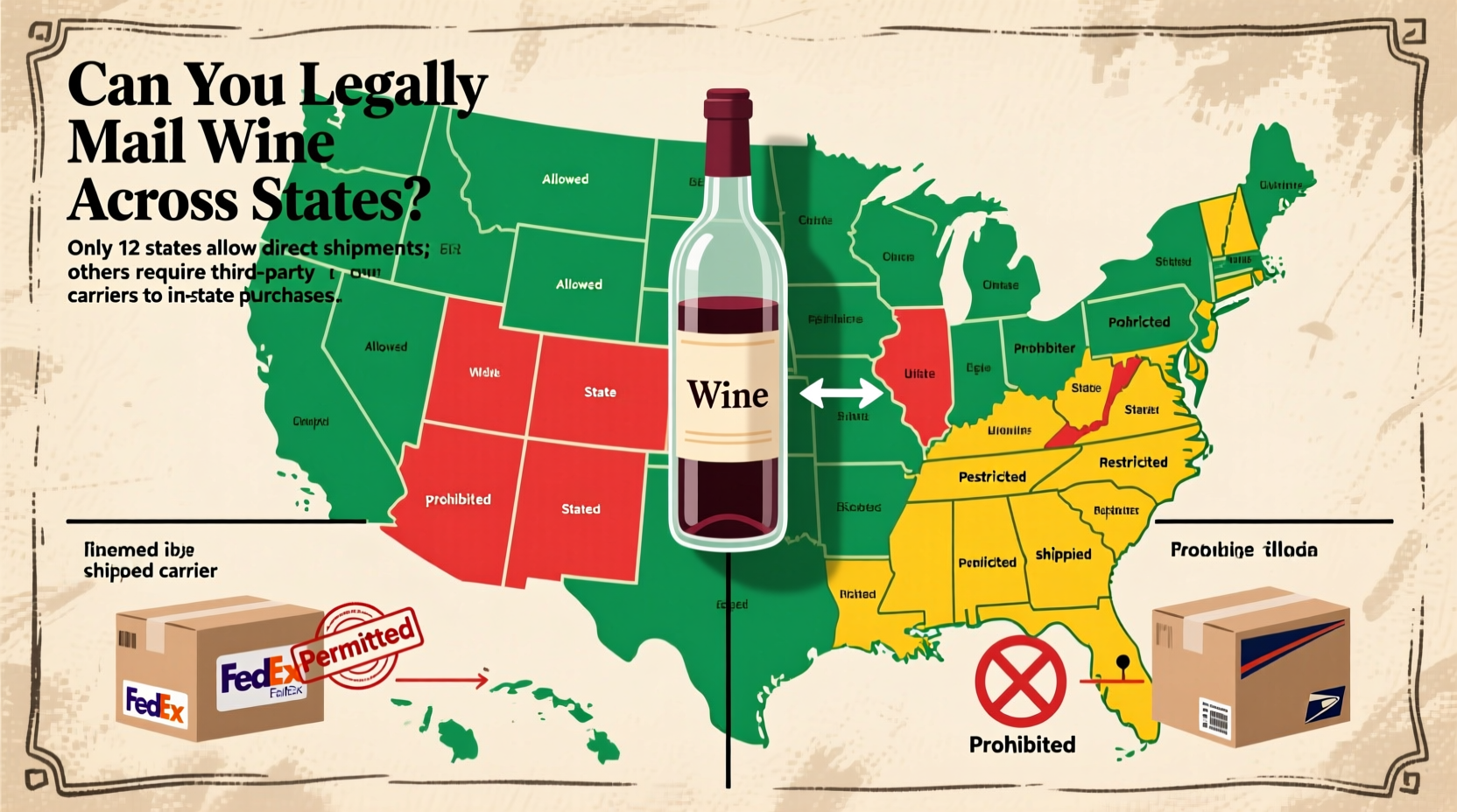 Wine Shipping Laws Explained Can You Legally Mail Bottles Across States