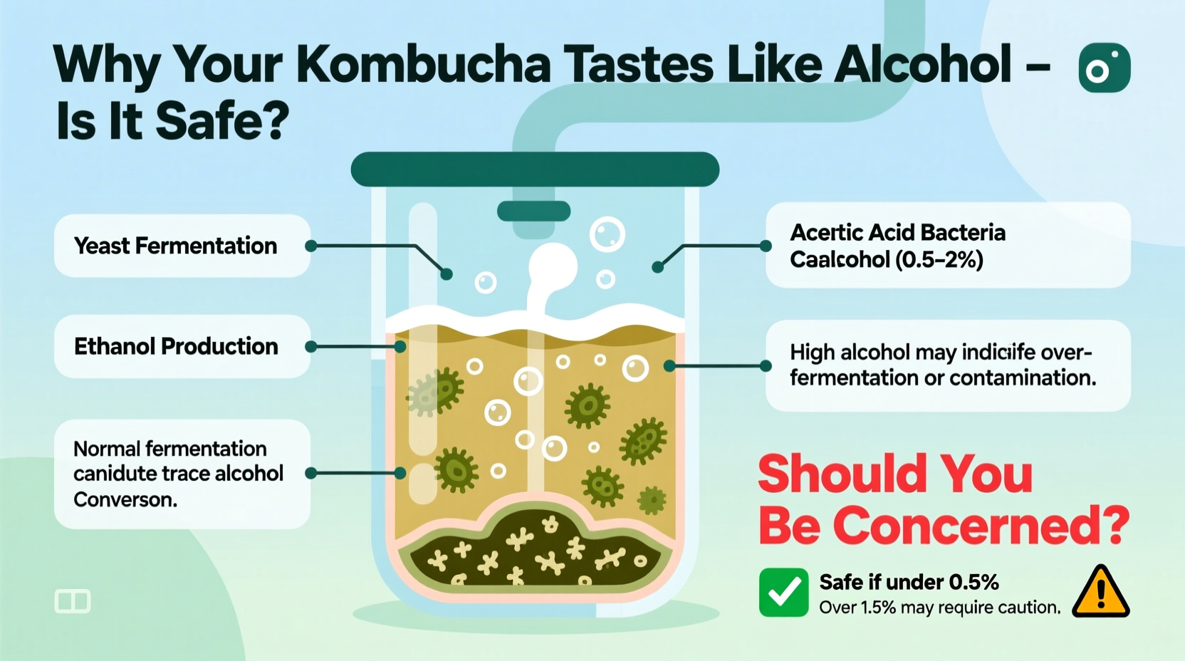 Why Does My Kombucha Taste Like Alcohol And Should You Be Concerned