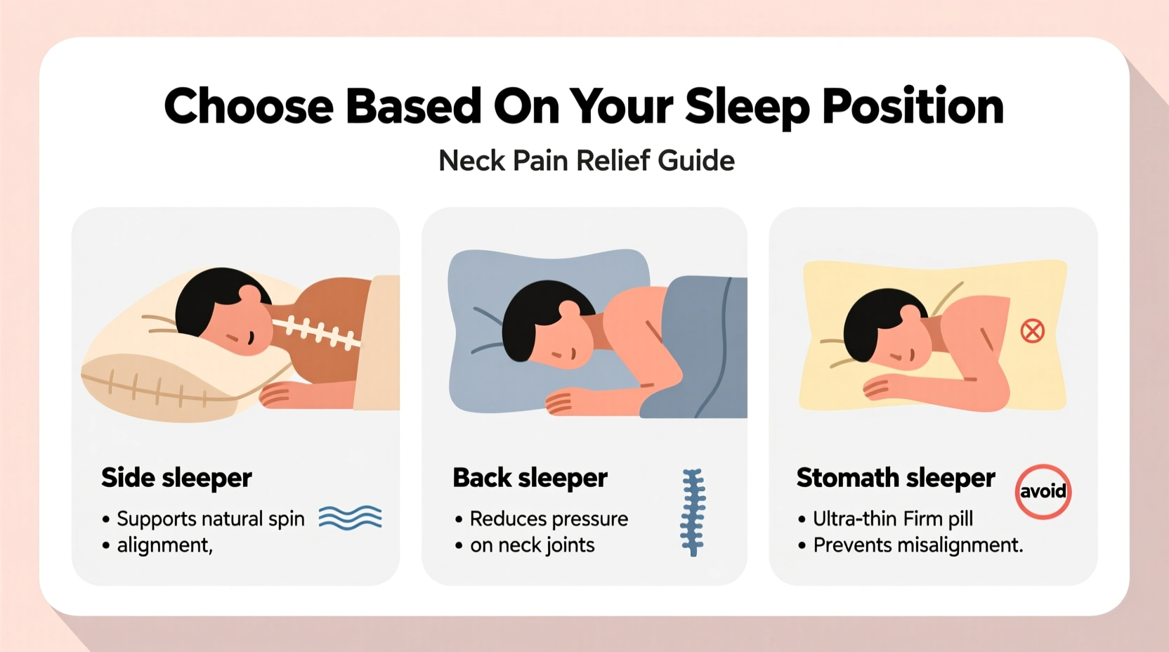 How To Pick A Pillow That Stops Neck Pain Based On Your Sleeping Position