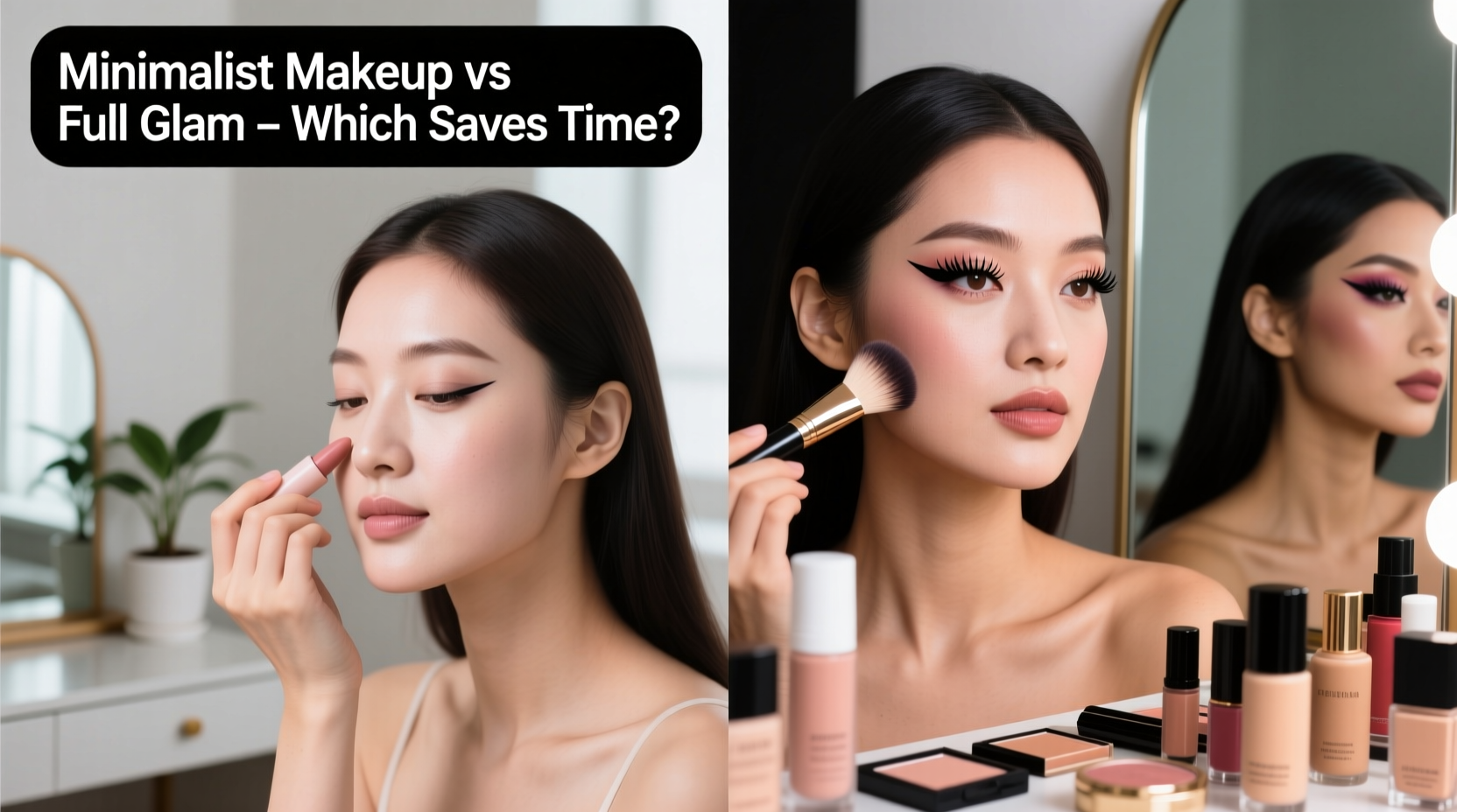 Minimalist Makeup Vs Full Glam Routines Which Saves More Time In The ...