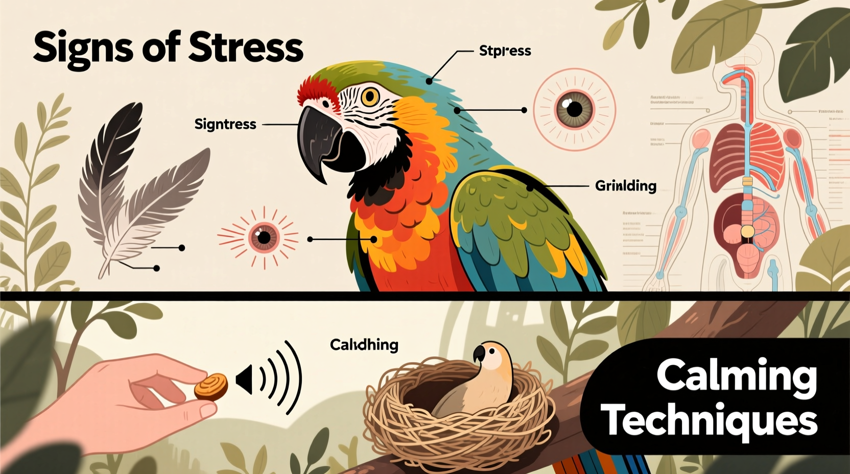 How To Recognize Signs Of Stress In Your Parrot And What Calms Them Down