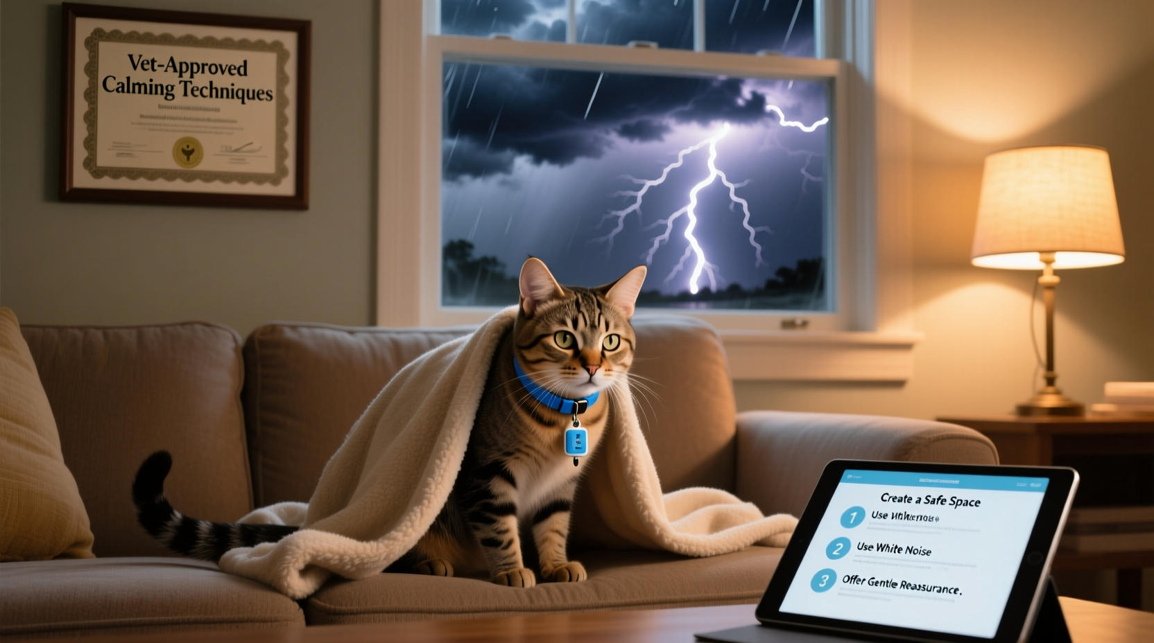 How To Calm An Anxious Cat During Thunderstorms Vet Approved Methods