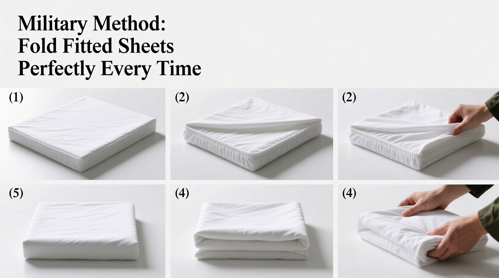 How To Fold Fitted Sheets Perfectly Every Time Using The Military ...