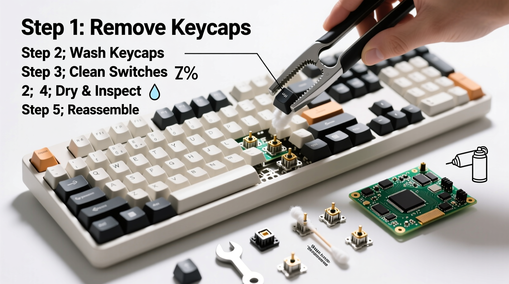 Step By Step Guide To Deep Clean Your Mechanical Keyboard Without Damage