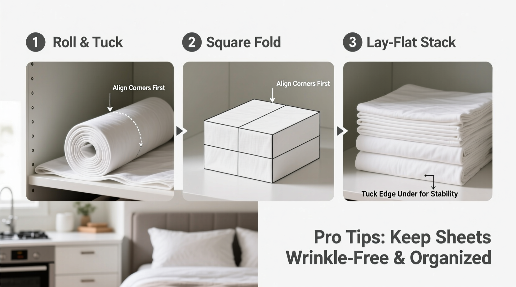 Best Techniques To Fold Fitted Sheets So They Stay Neat In The Closet