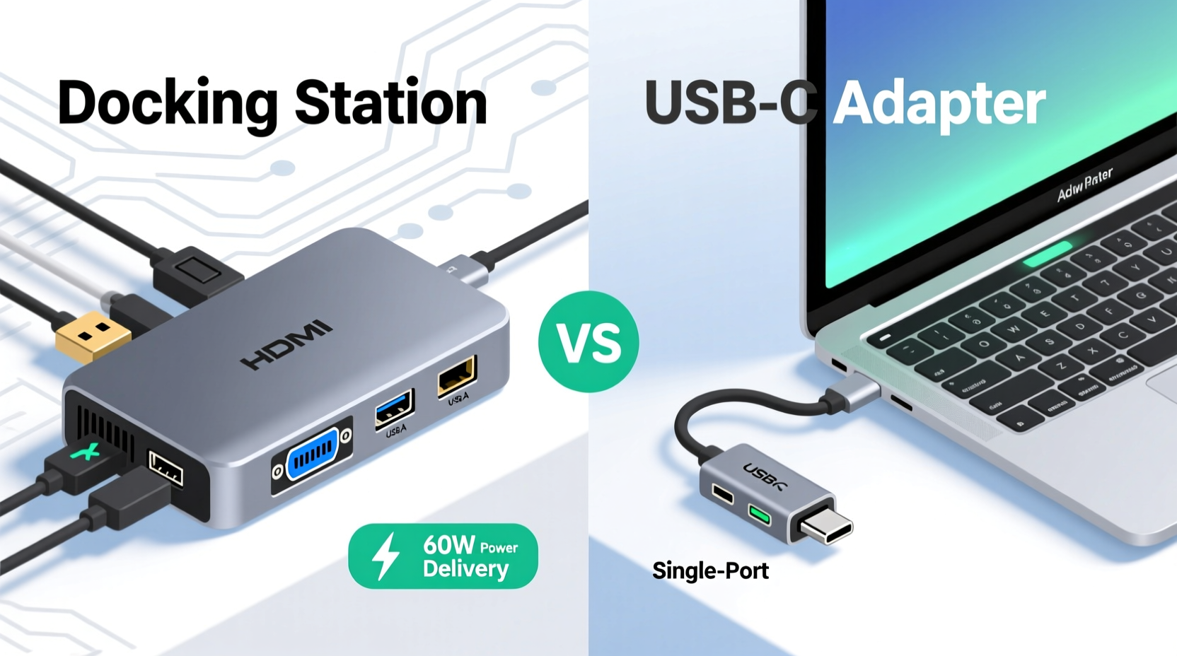 Docking Station Vs Adapter For Connecting Legacy Devices To New Laptops