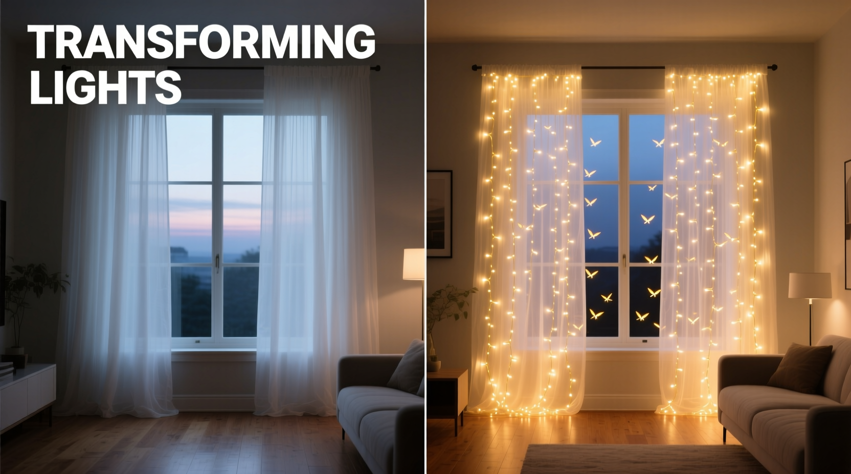 Fairy Light Curtain Vs Sheer Curtain With Integrated Lights Which ...