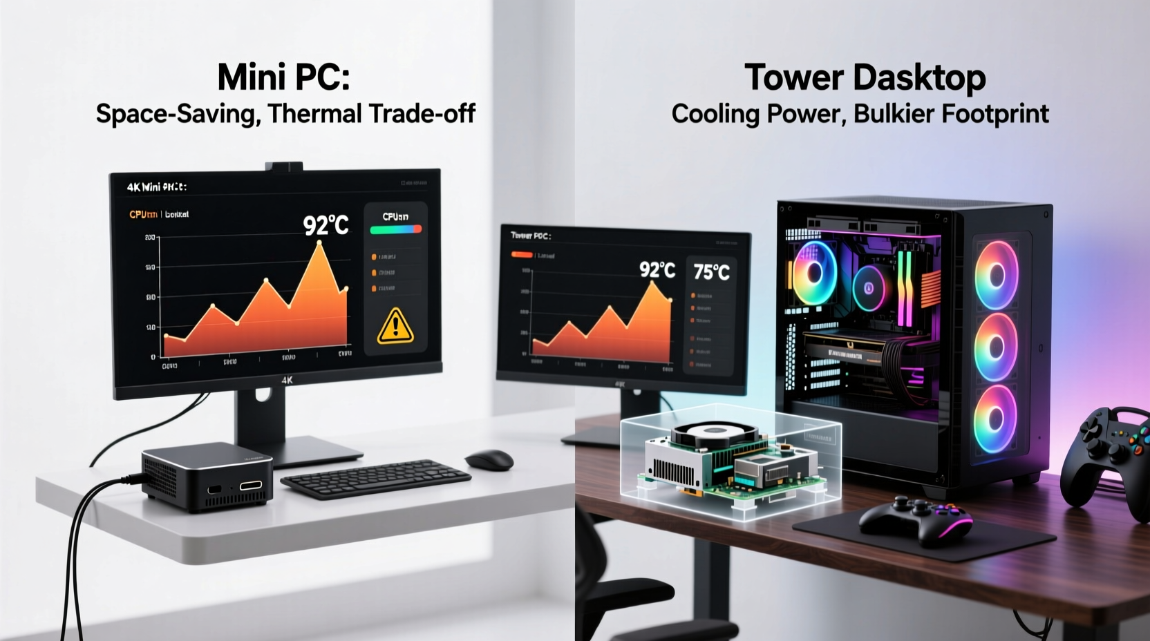 Mini Pc Vs Tower Desktop Is The Space Saving Worth The Thermal Limitations
