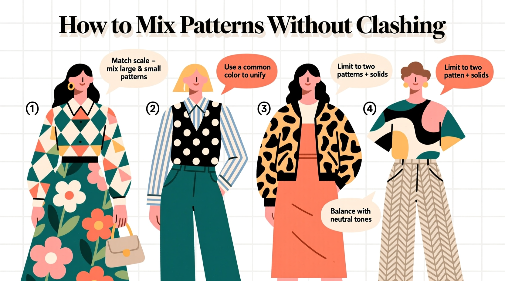 How To Mix Patterns In Outfits Without Clashing Beginner Tips