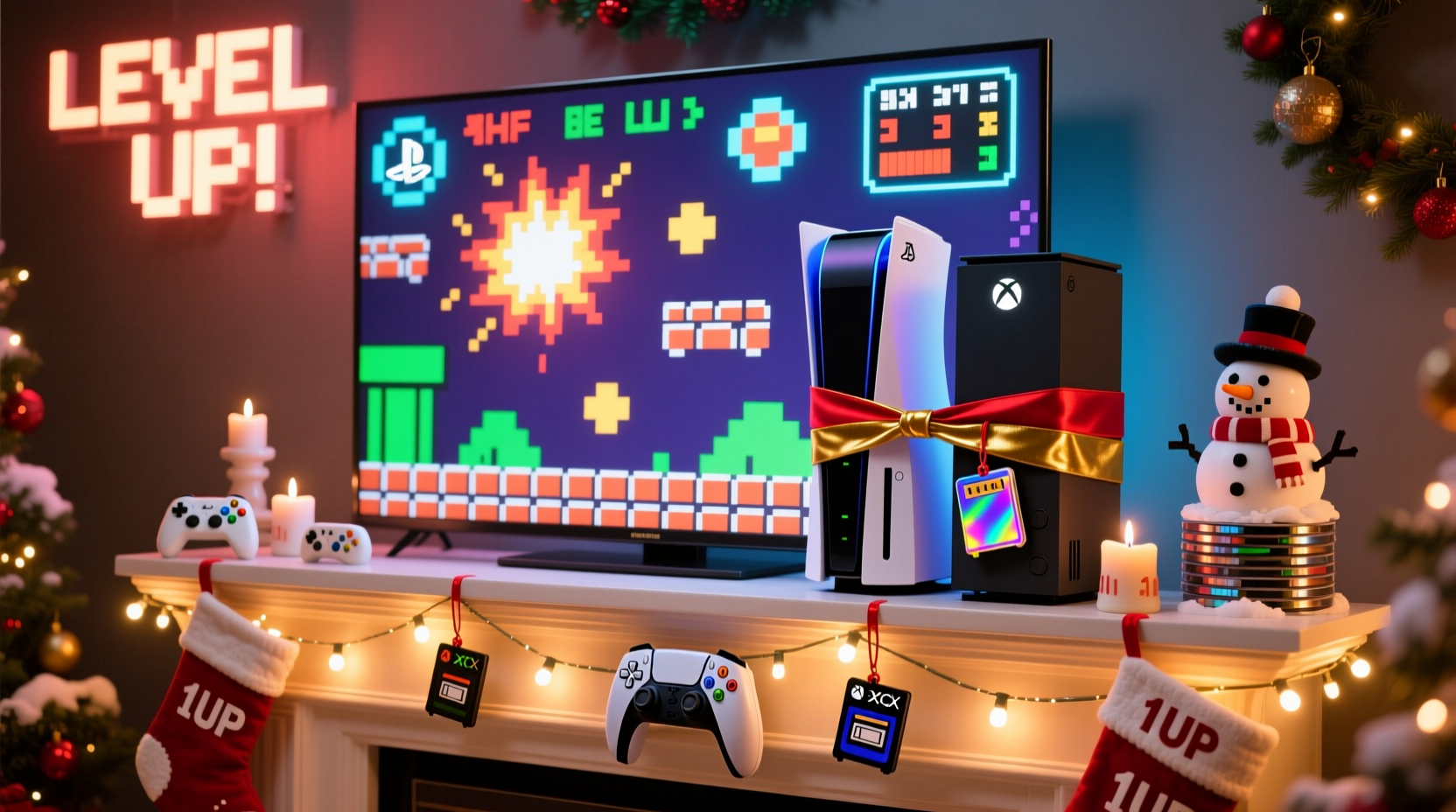 How To Integrate Gaming Console Themes Into Your Holiday Mantle Display