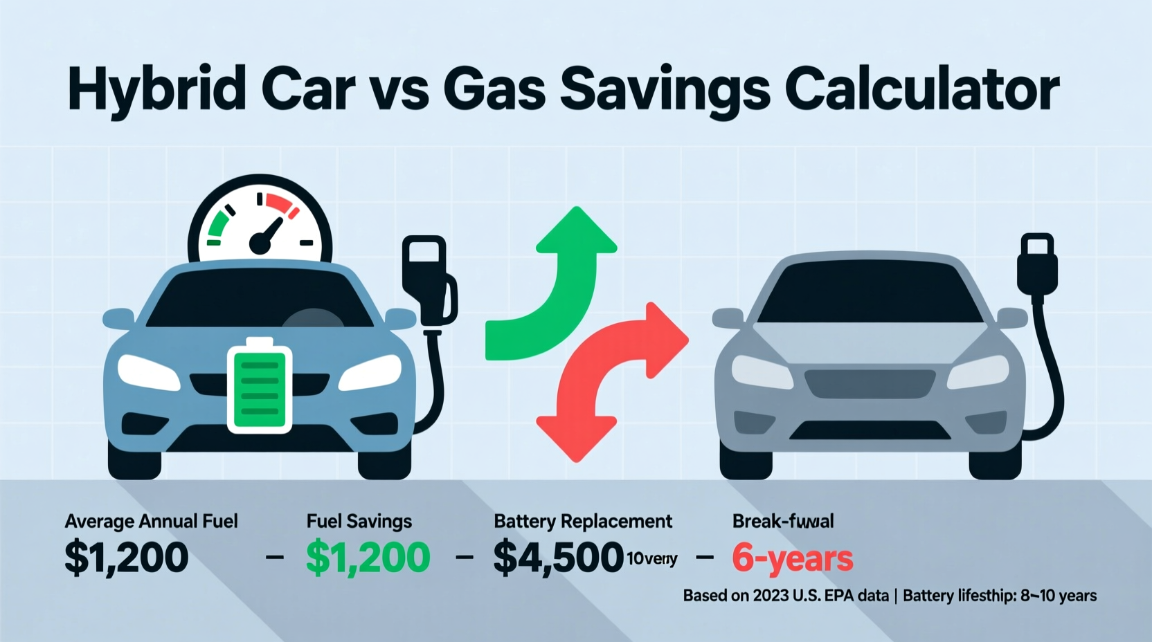 Hybrid Car Vs Gas Savings Calculator Does The Battery Cost Eat The Fuel ...