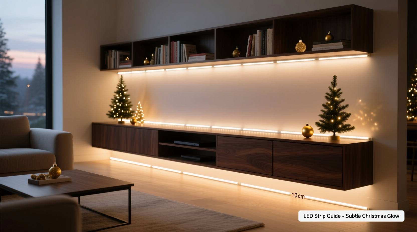 How To Use Led Strip Lights Behind Furniture For Subtle Christmas Glow