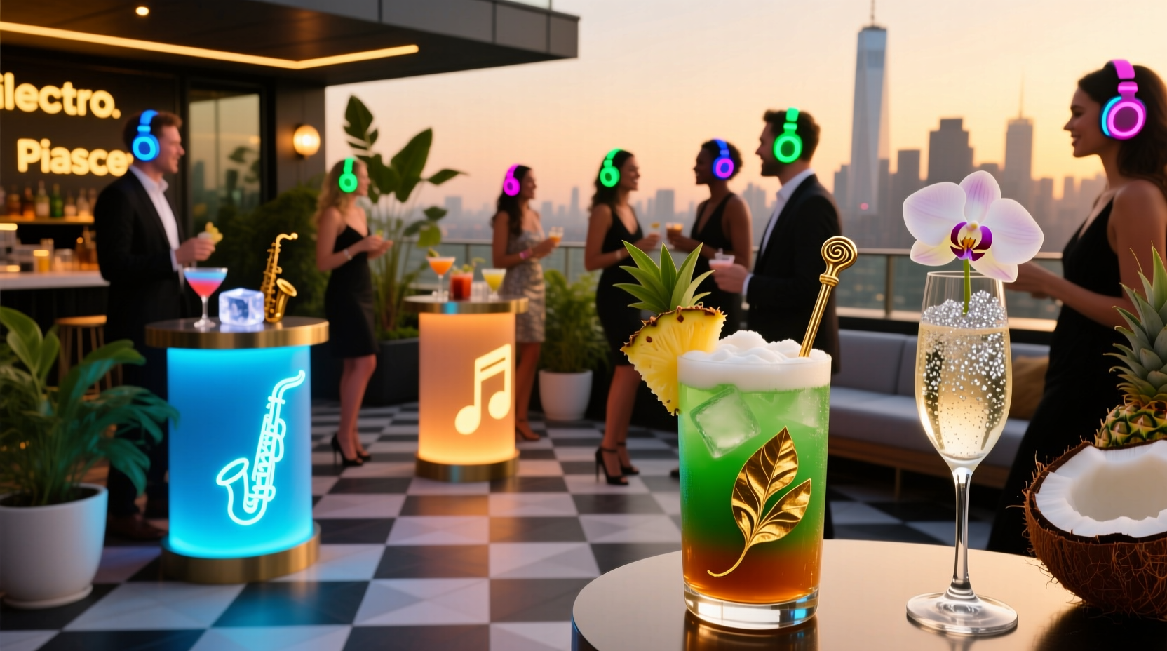 How To Throw A Silent Disco Party With Themed Cocktails For Each Music ...