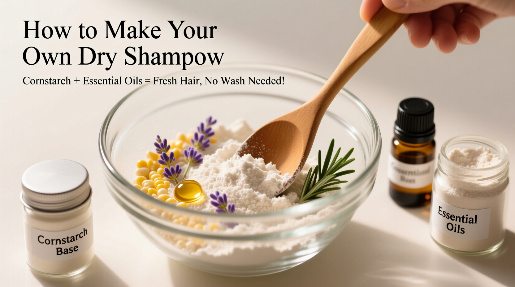 How To Make Your Own Dry Shampoo Using Cornstarch And Essential Oils