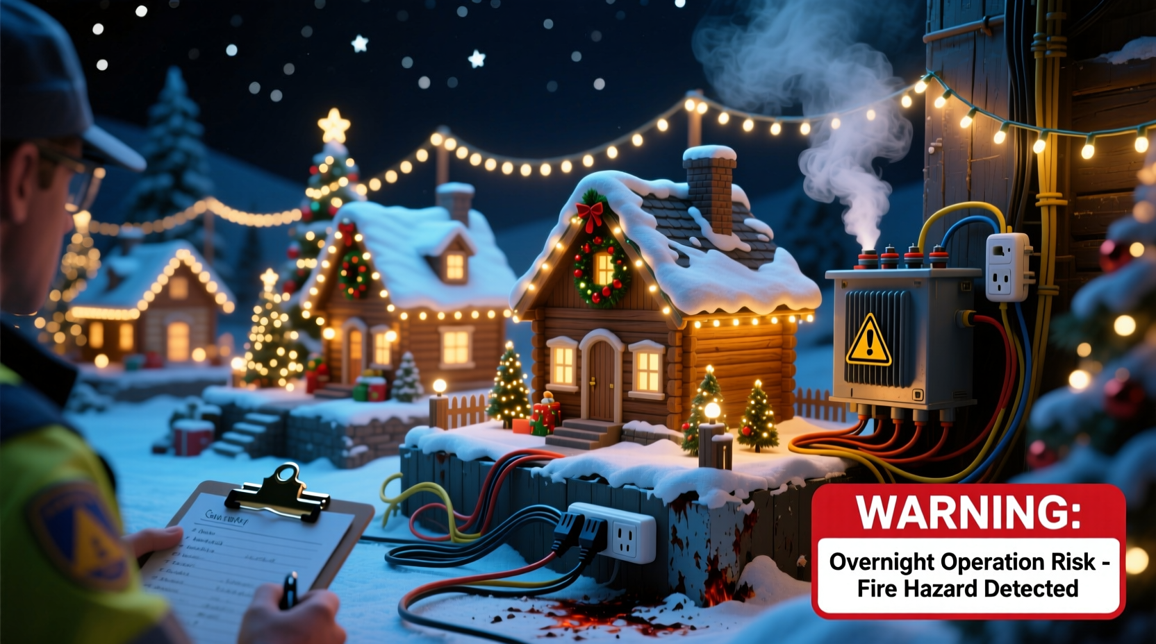 Is It Safe To Leave Christmas Village Displays Running Overnight Fire ...