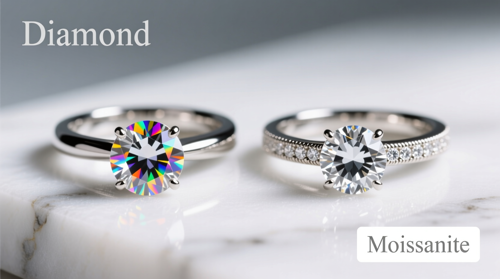 Moissanite Vs Diamond Engagement Rings Can You Actually Tell The ...