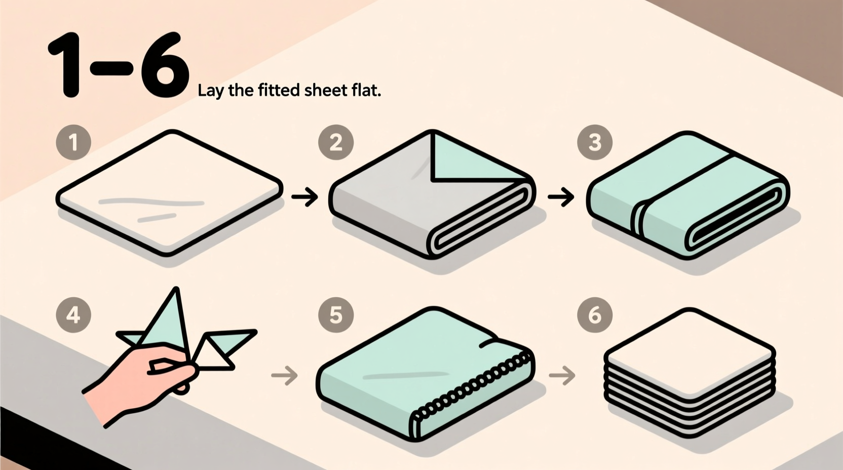 Step By Step Guide To Folding Fitted Sheets So They Actually Stay Folded