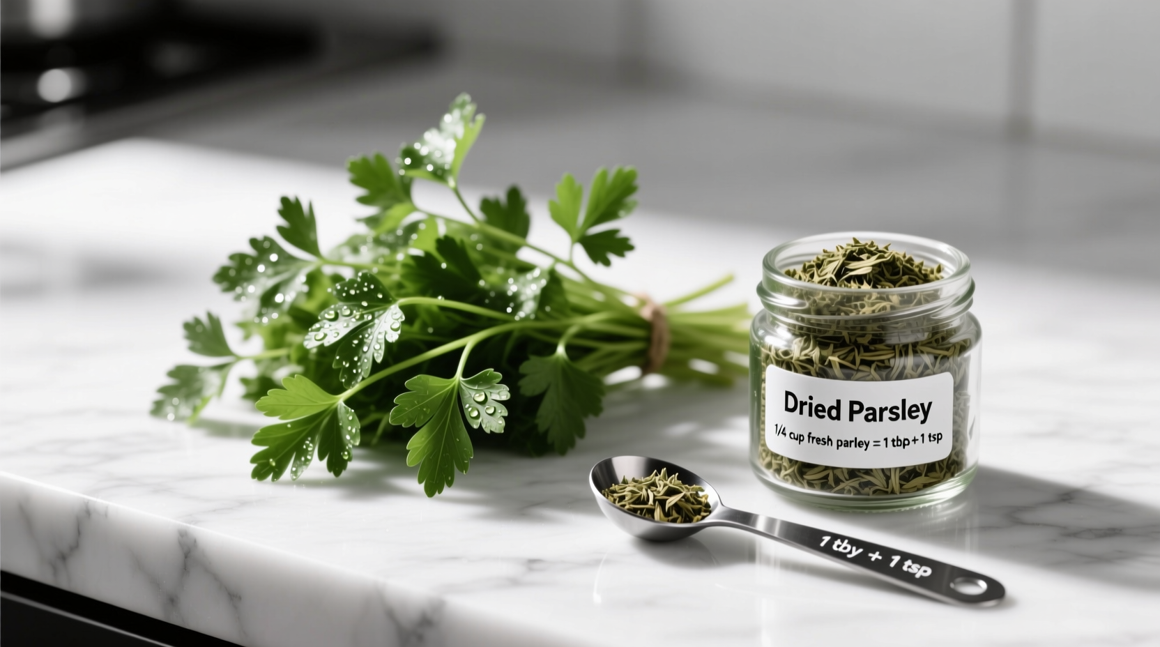 1/4 Cup Fresh Parsley to Dried: Exact Conversion Guide