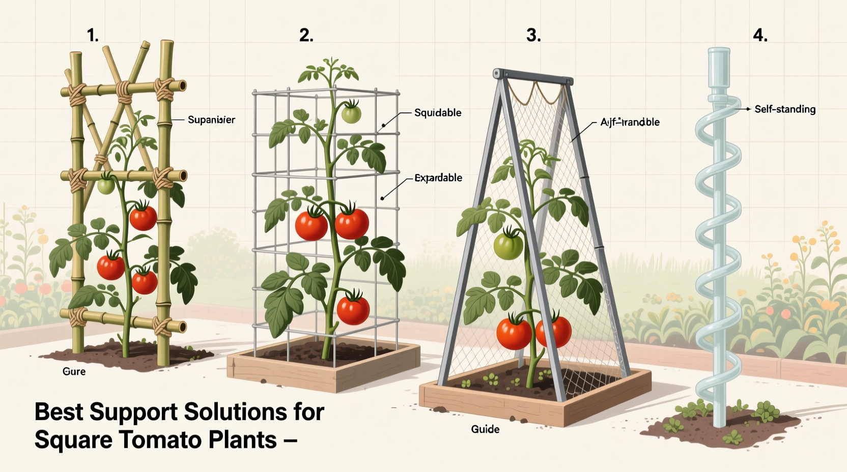 Best Support Solutions For Square Tomato Plants