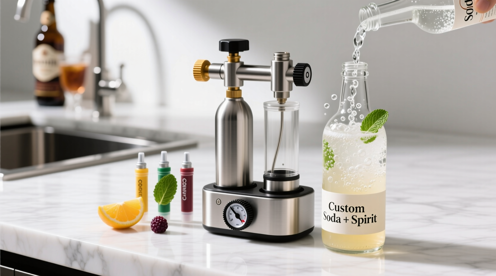 Portable Carbonation Kits For Crafting Custom Sodas With Spirits