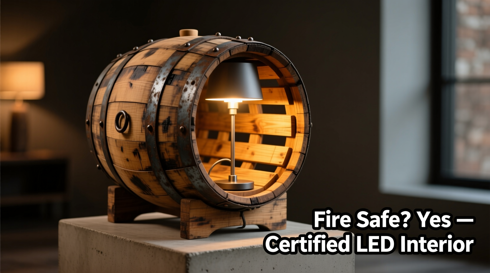 Bourbon Barrel Lamps Made From Real Barrels Are They Fire Safe