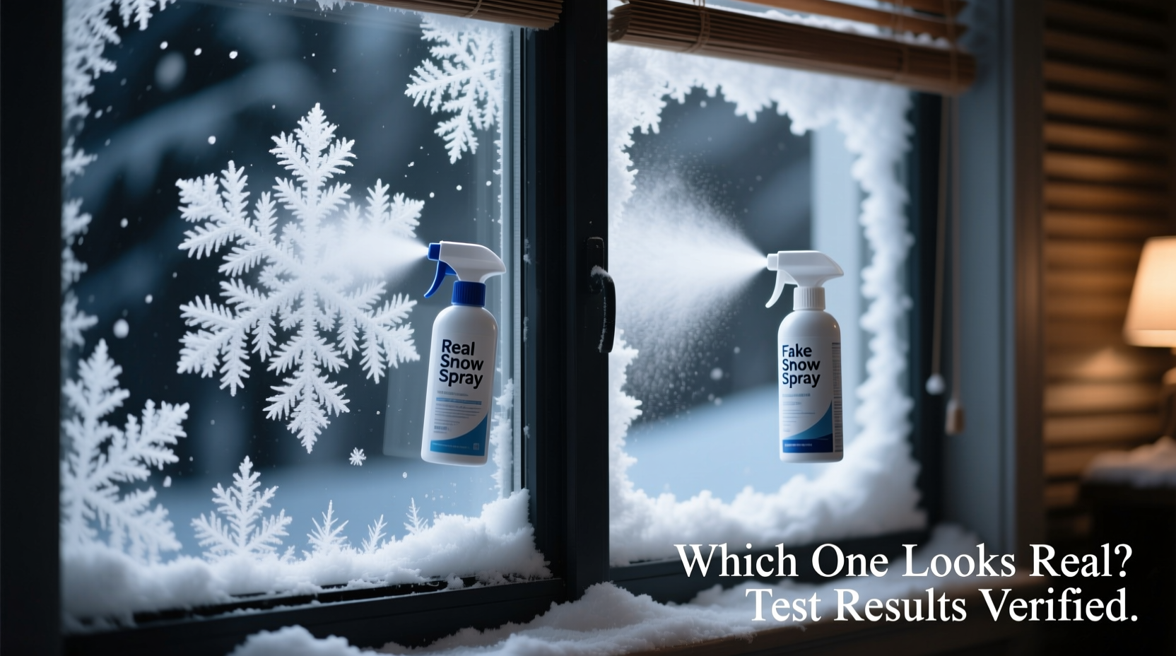 Real Vs Fake Snow Spray For Windows Which Looks More Realistic In Photos