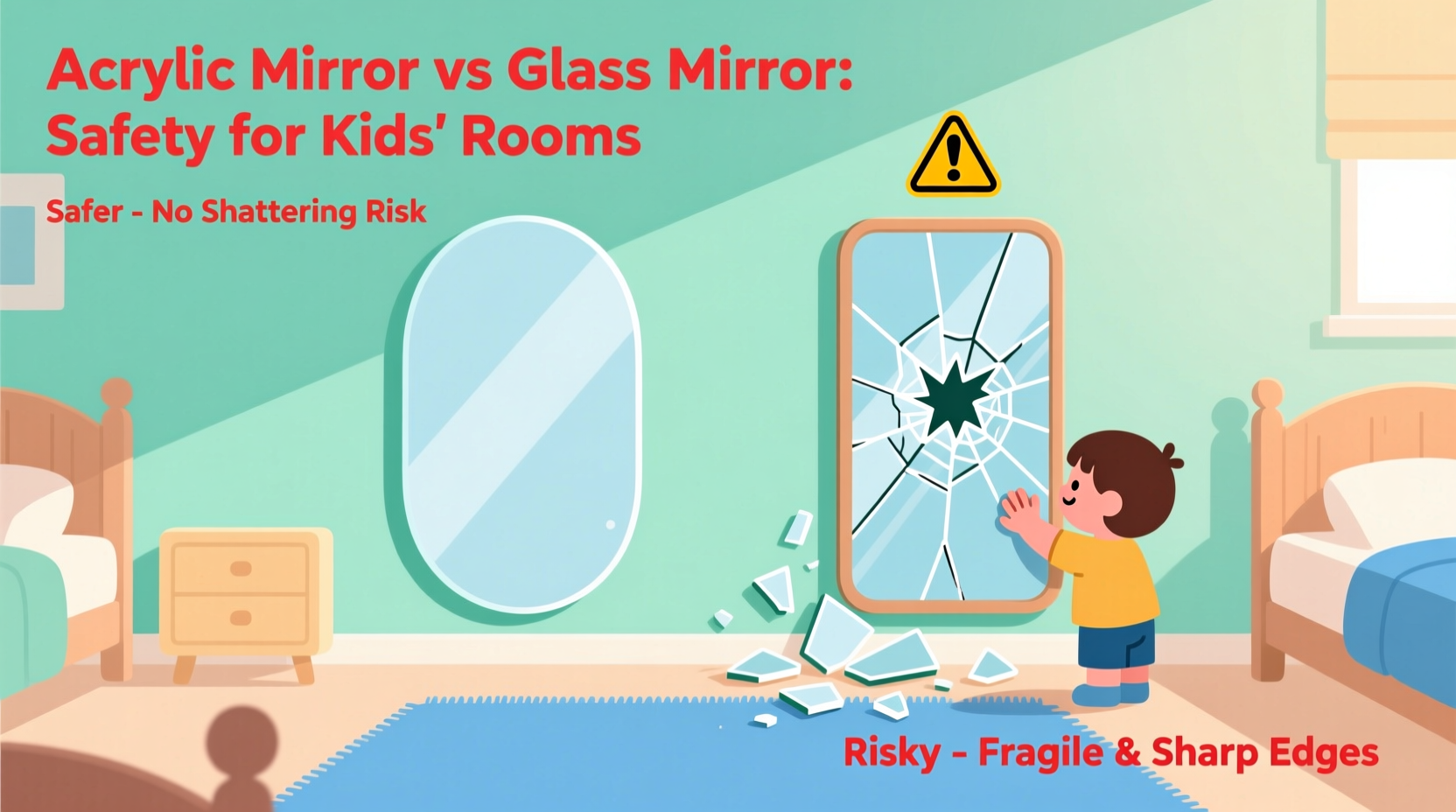 Acrylic Mirror Vs Glass Mirror Which Is Safer For Kids Rooms