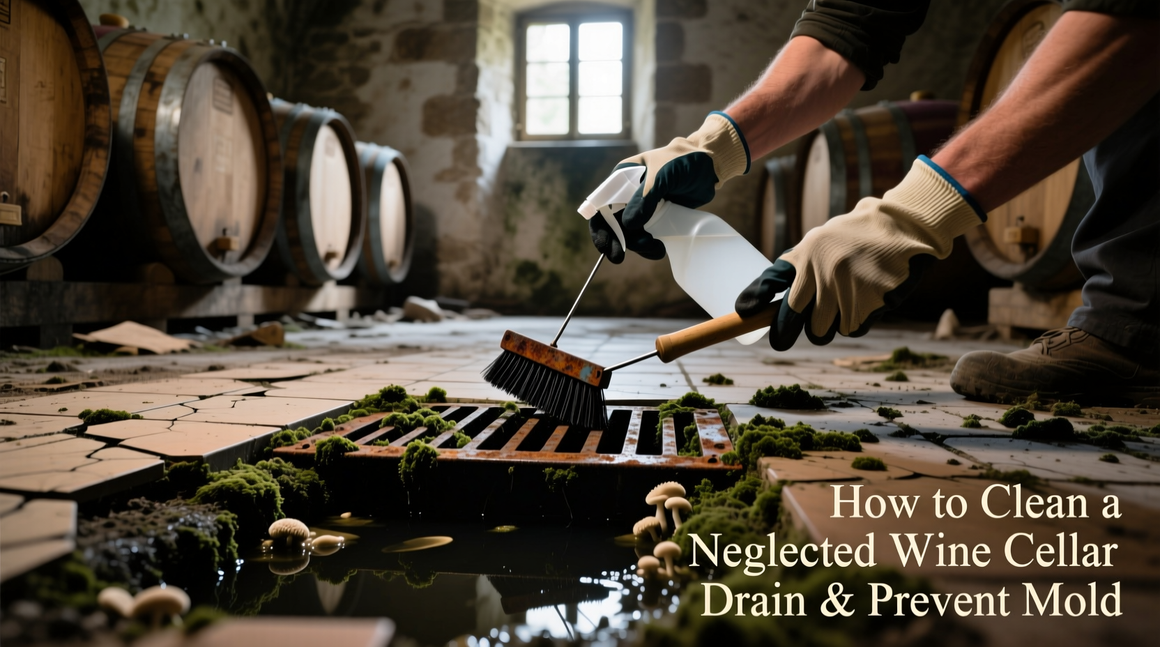 How To Clean A Neglected Wine Cellar Drain And Prevent Mold