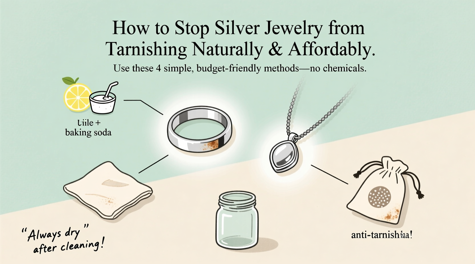 How To Stop Your Silver Jewelry From Tarnishing Naturally And Affordably