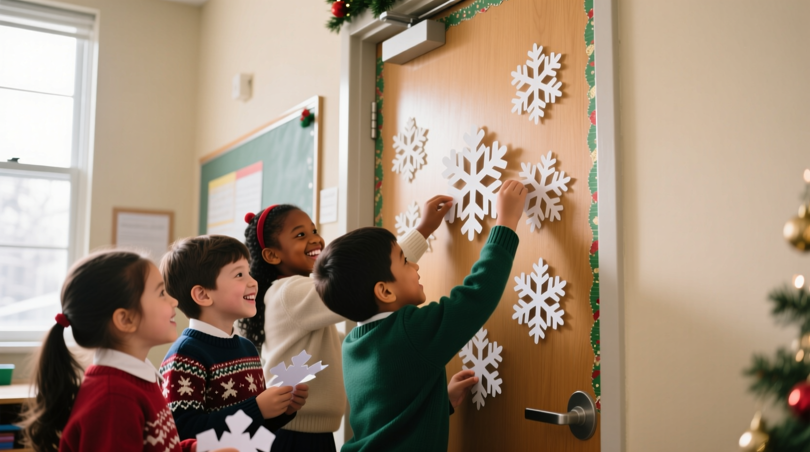 Classroom Christmas Door Decorating: Kid-Safe Guide