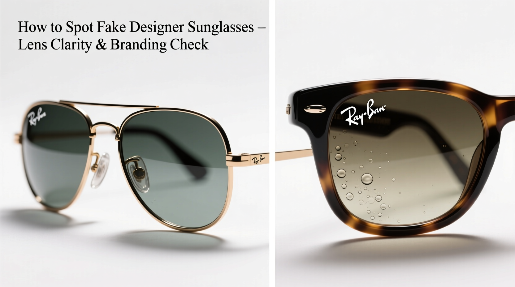 How To Spot Fake Designer Sunglasses By Checking Lens Clarity And Branding