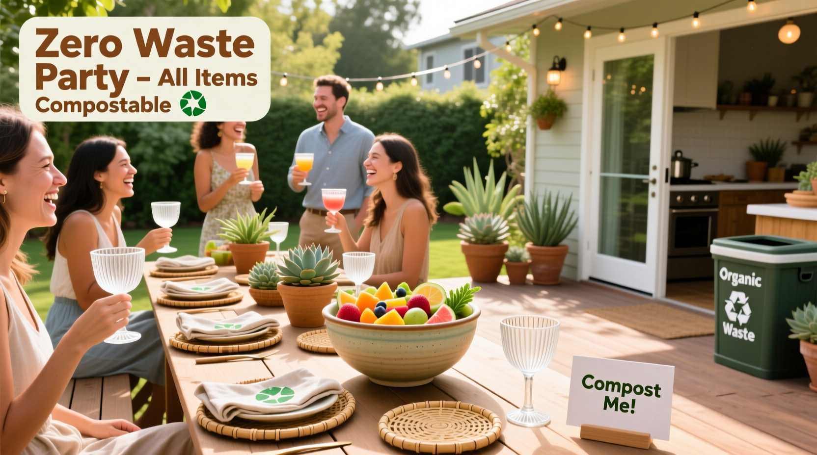 How To Throw A Zero-waste Cocktail Party Using Compostable Glassware