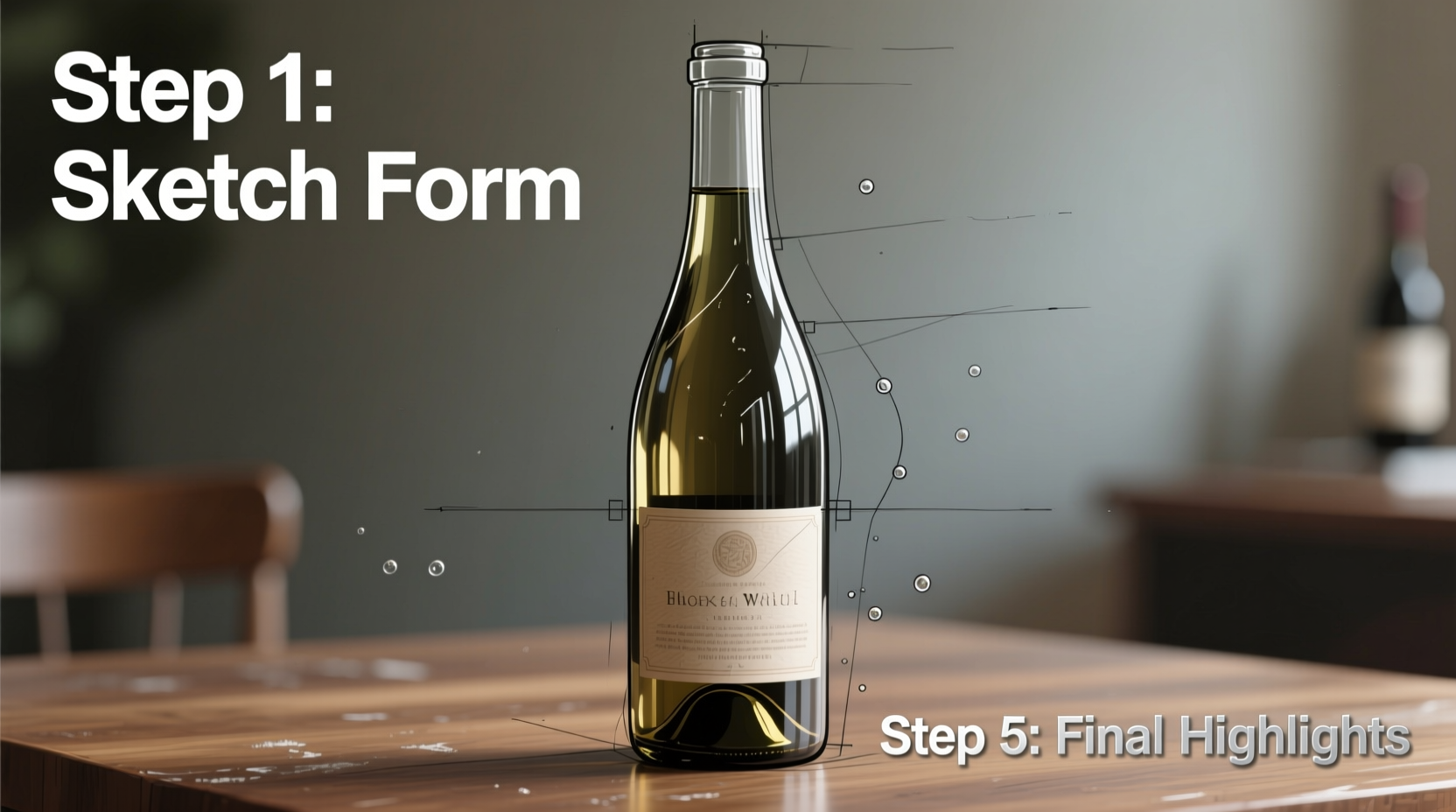 How To Draw Realistic Wine Bottles In Digital Art Step-by-step Guide