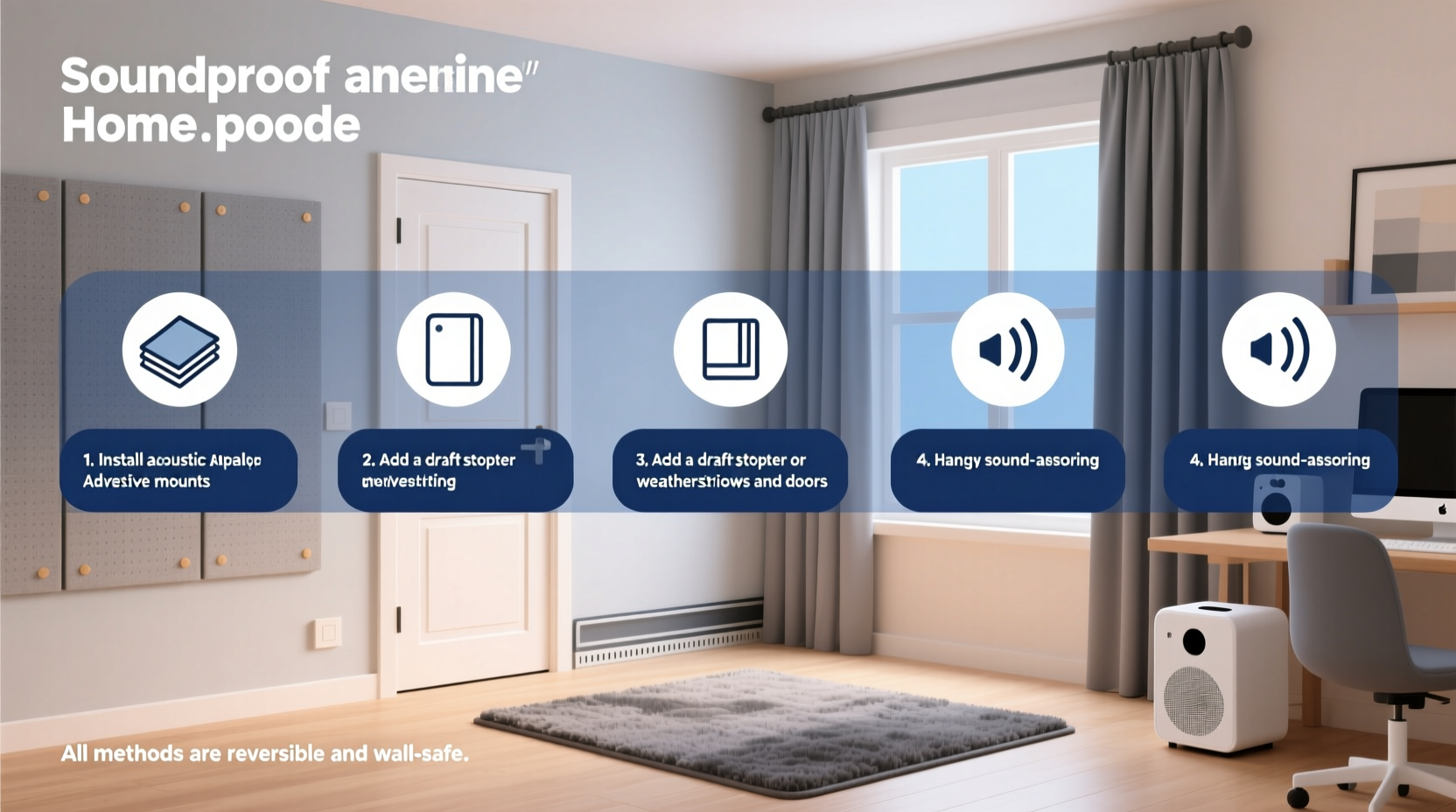 How To Soundproof A Home Office In An Apartment Without Damaging Walls