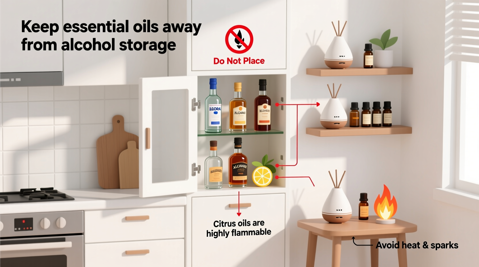 How To Use Essential Oils Around Alcohol Storage Safely At Home