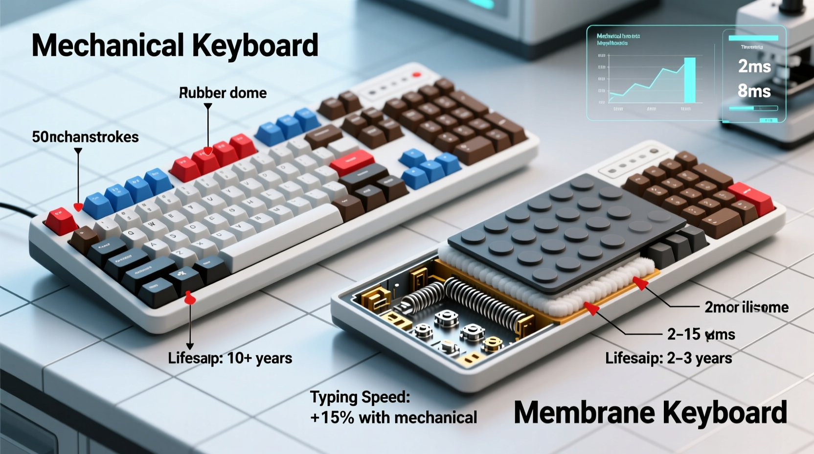 Mechanical Keyboard Vs Membrane Which Lasts Longer And Improves Typing ...