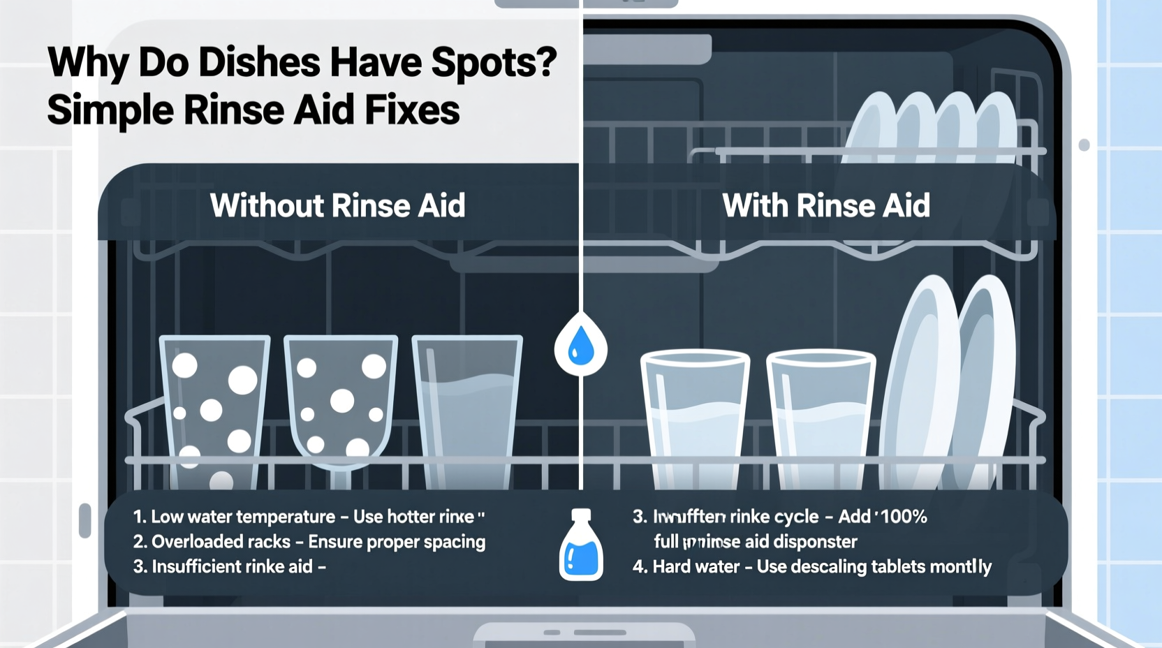 Why Does My Dishwasher Leave Spots On Glasses Simple Rinse Aid Fixes