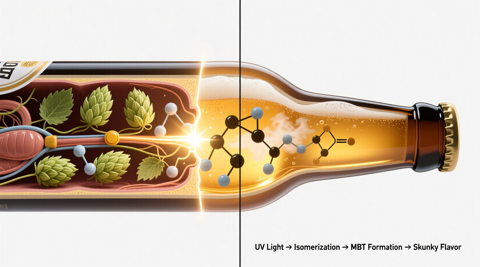 Why Does Beer Taste Skunky When Exposed To Light Chemical Reaction