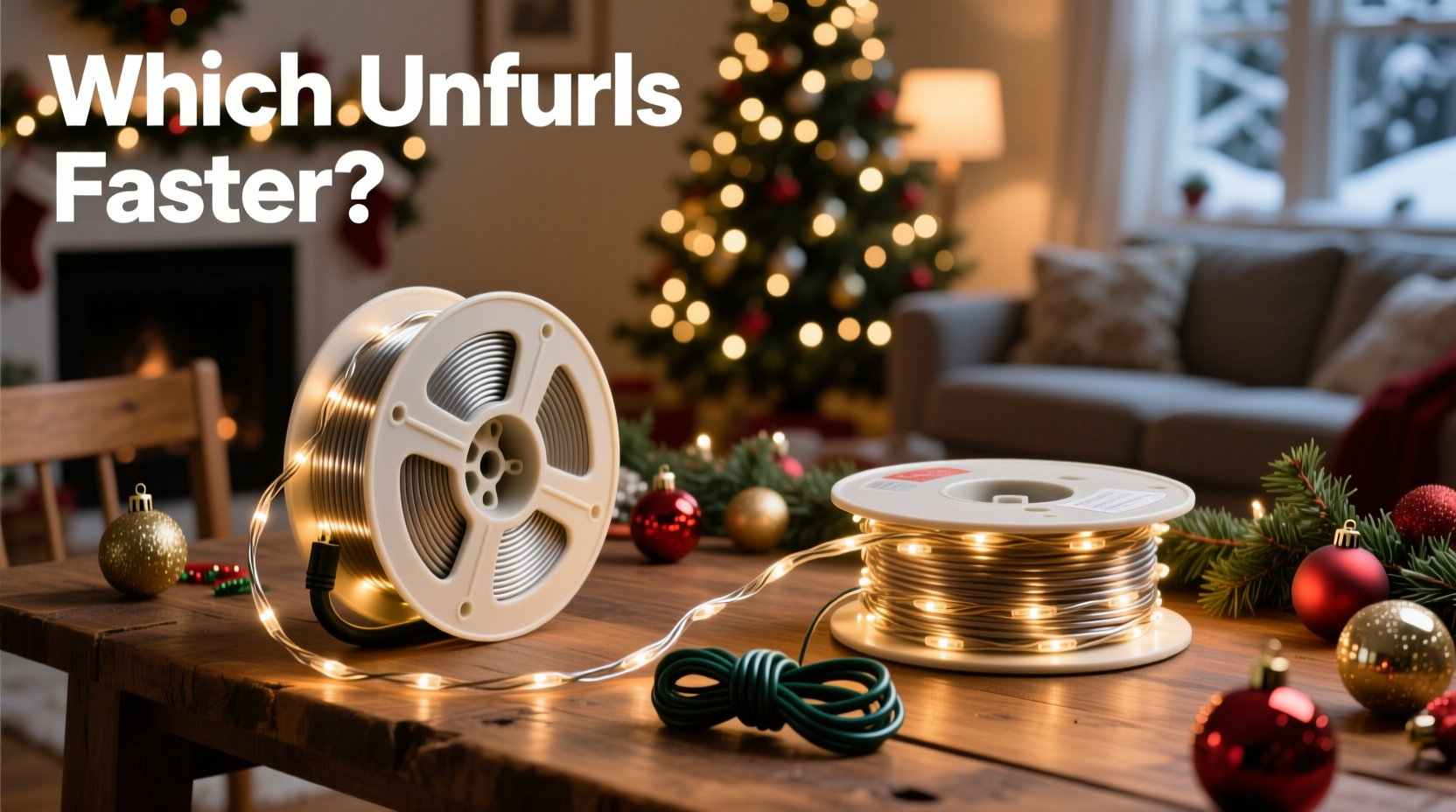 Christmas Light Extension Reel Vs Flat Cord Spool Which Untangles ...