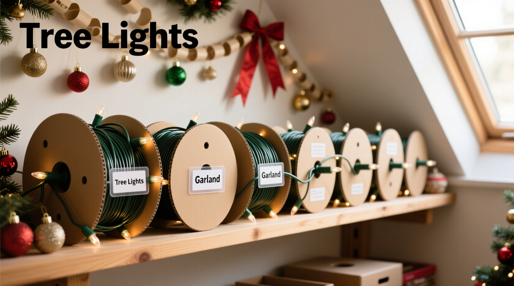 How To Store Christmas Lights Without Tangling Using Cardboard Reels