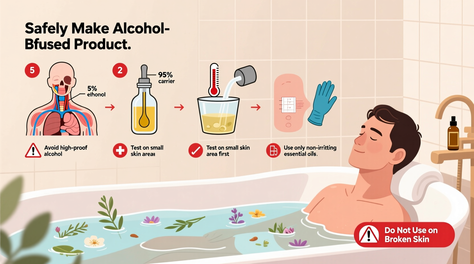 How To Make Alcohol-infused Bath Products Safely Without Skin Irritation