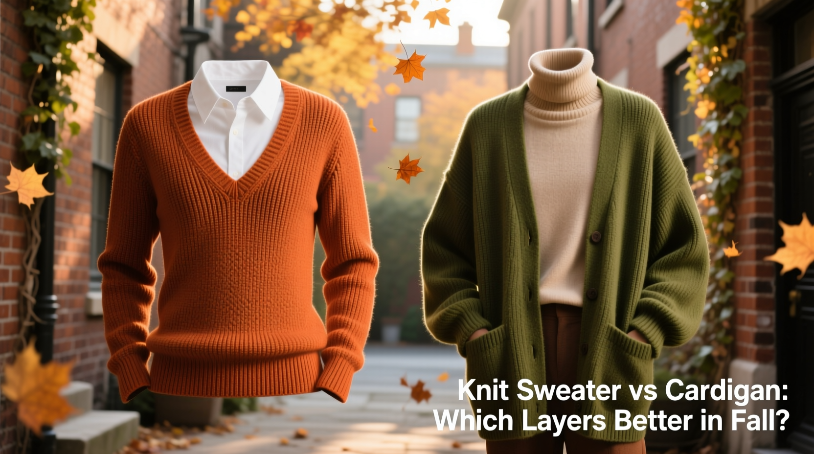 Knit Sweater Vs Cardigan Which Is Easier To Layer In Fall