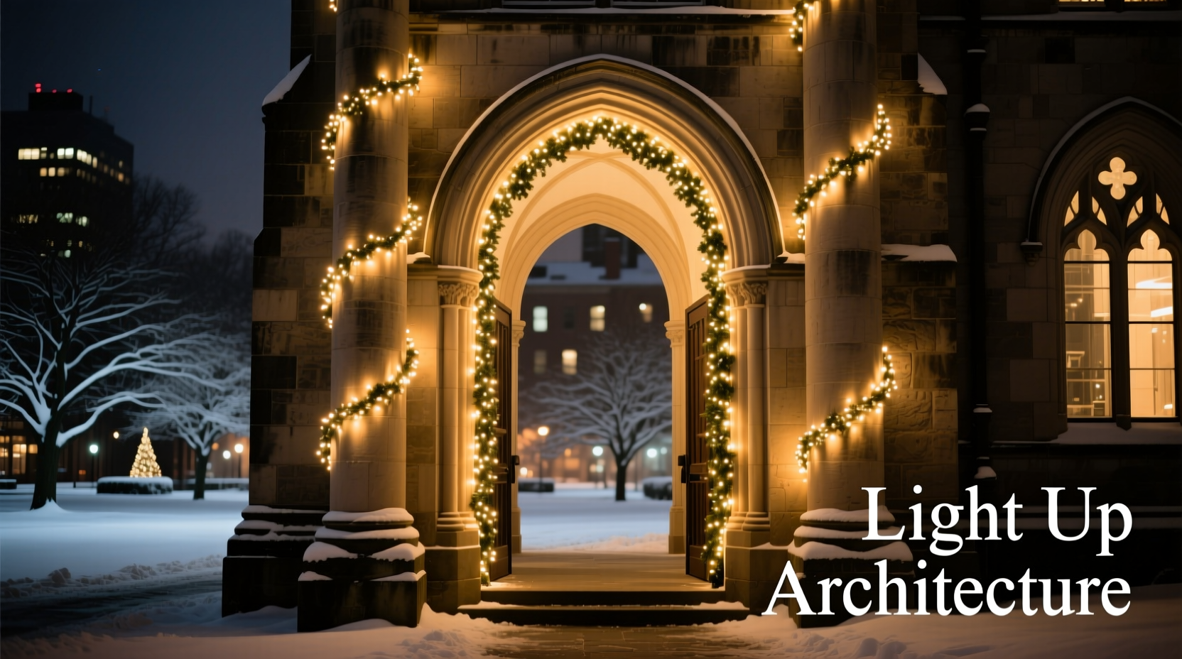 How To Use Christmas Lights To Accentuate Architectural Features Like ...
