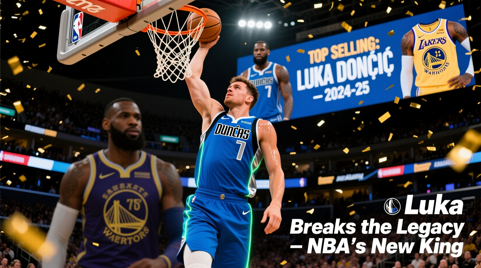 Top Selling NBA Jerseys 2024-25: Dončić Breaks LeBron & Curry's Dominance