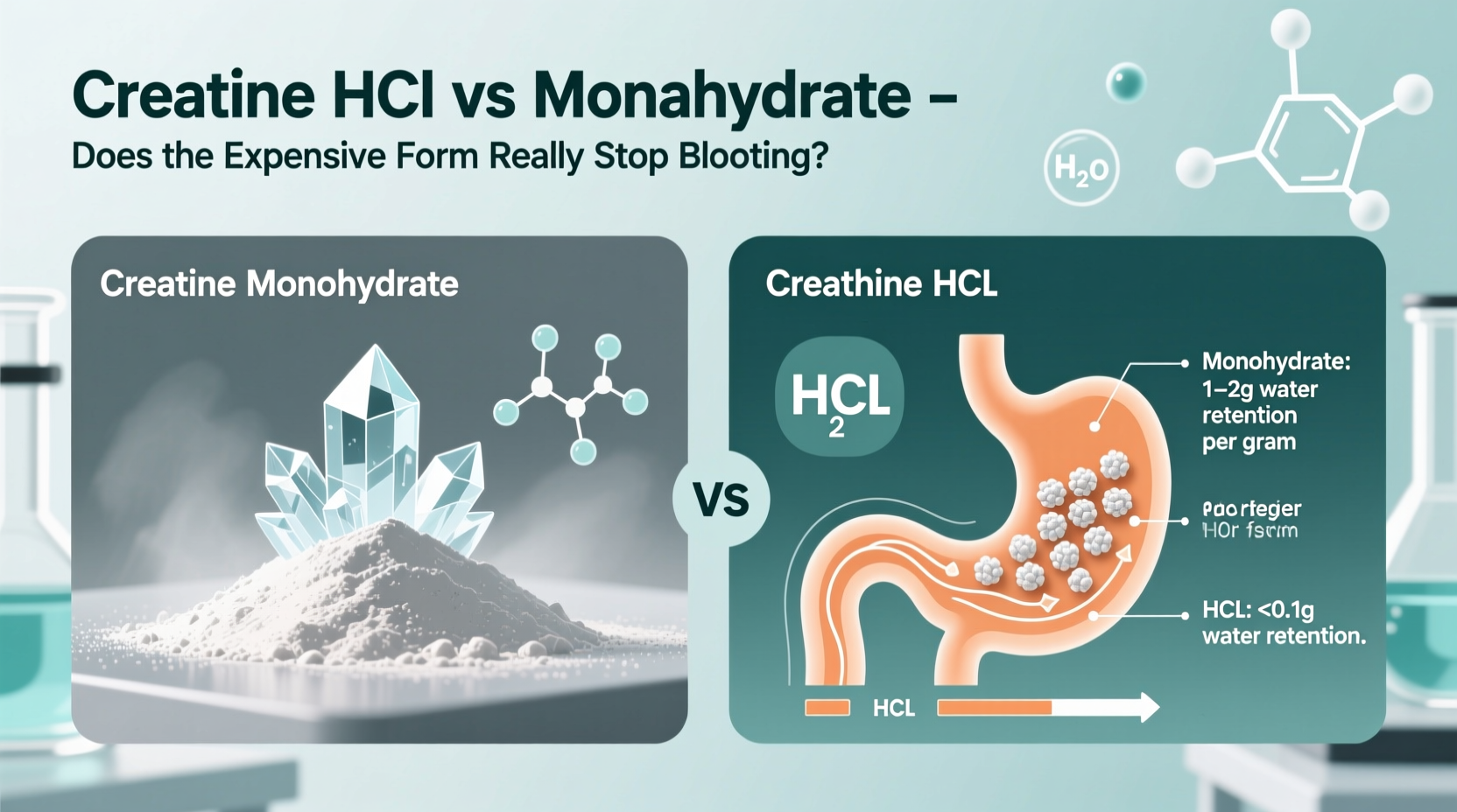 Creatine Hcl Vs Monohydrate Does The Expensive Form Really Stop Bloating